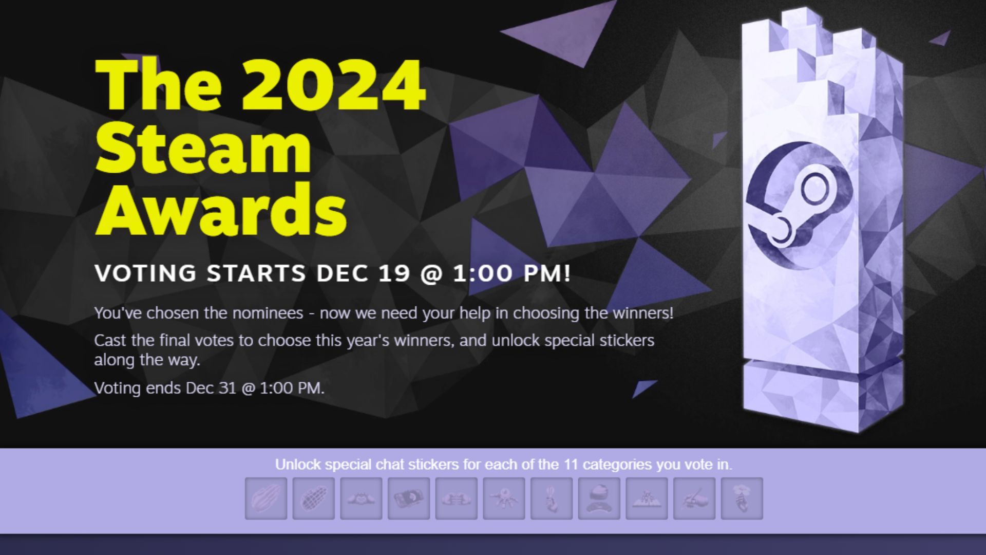 The Steam Awards 2024 Finalists Announced