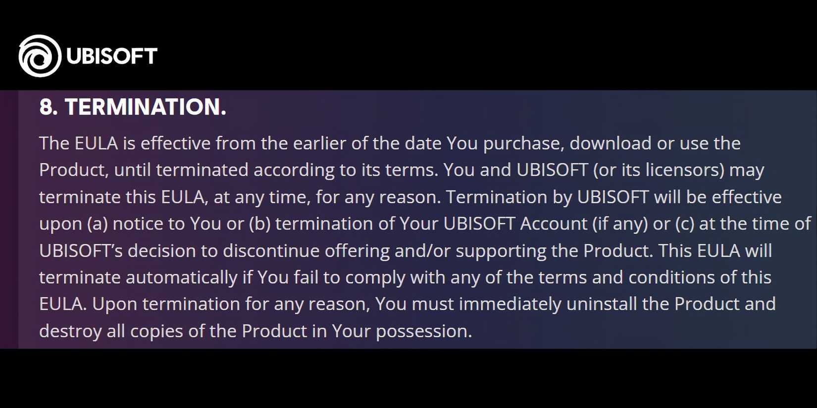 Ubisoft's EULA Is The Perfect Advertisement For Stop Killing Games